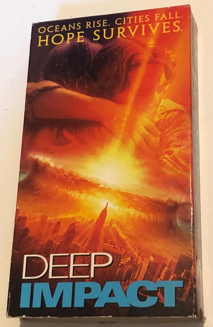 DEEP IMPACT VHS Tape Morgan Freeman Robert Duvall Elijah Wood Tea Leoni ...