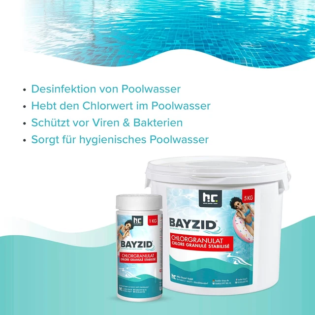 HÖFER CHEMIE CHLORGRANULAT Für Pool 5Kg - 56% Aktivchlorgehalt Zur ...