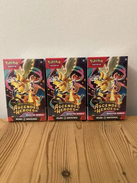 POKÉMON TCG ASCENDED Heroes Booster Bundle (6 packs) Sealed Brand New ...