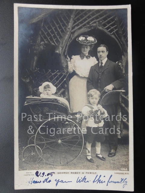 MR GEORGE ROBEY & Family Portrait and Permbulator (Sir George Edward ...