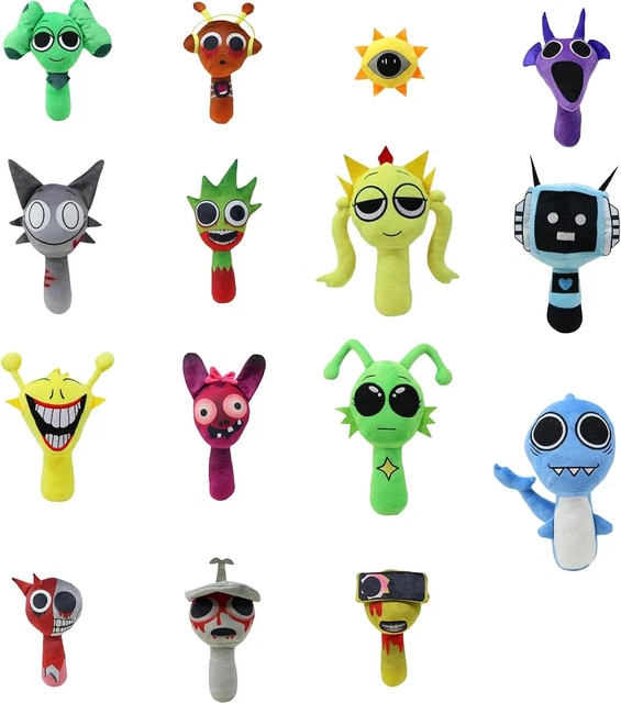NEW SPRUNKI PLUSH, Mutant Sprunki Horror Wenda Plush Gray Simon Pinki ...