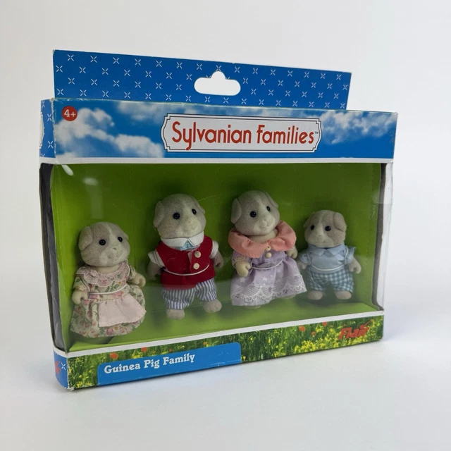 SYLVANIAN FAMILIES PETTYFUR Guinea Pig Family Rare Calico Critters ...