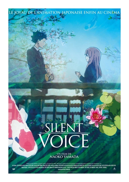 AFFICHE DU FILM d'animation "A silent voice' de Naoko Yamada - 29,7 x ...