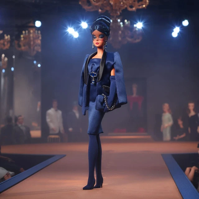 BARBIE SIGNATURE SAPPHIRE Anniversary Barbie Fashion Model Collection ...