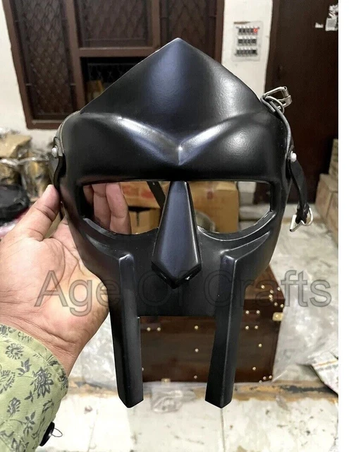 MEDIEVAL MF DOOM Gladiator Mask Mad Villain Brass Face Armour Halloween ...