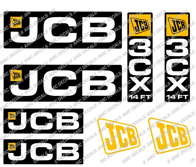 JCB 3CX DECAL Sticker Set £55.00 - PicClick UK