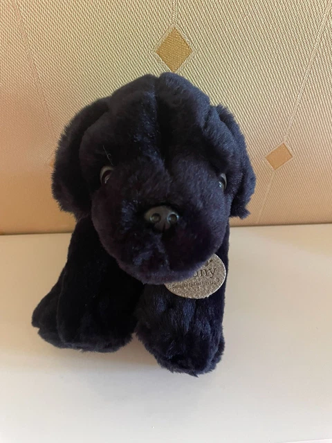 KEEL TOYS EBONY Black Labrador Puppy Dog Plush 8” Collar & Name Tag £8. ...