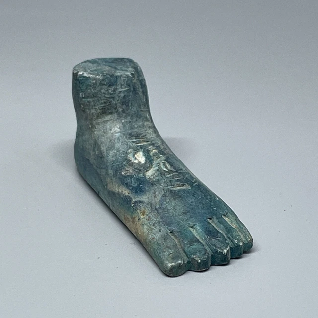 RARE ANCIENT EGYPTIAN Antique Stone Feet of a with Hieroglyphics 1485 ...