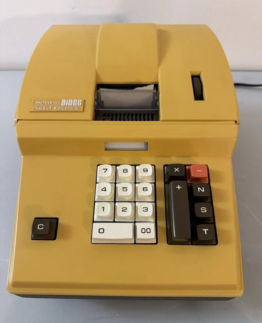 VINTAGE SEARS ROEBUCK 10-key Electric Adding Machine Model 888 58801 ...