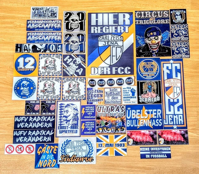 AUFKLEBER MIX ULTRAS FC Carl Zeiss Jena 40x Fanszene Sticker FCC ...