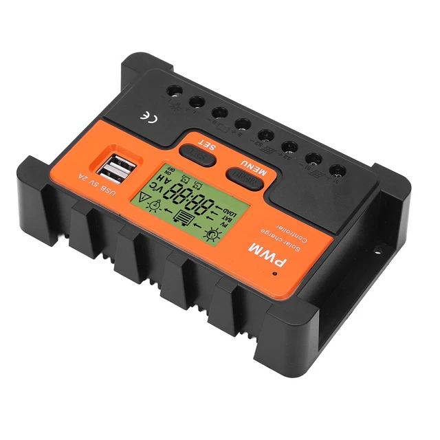 PWM SOLAR CONTROLLER 12V/24V Automatic Identification Waterproof 28AWG ...