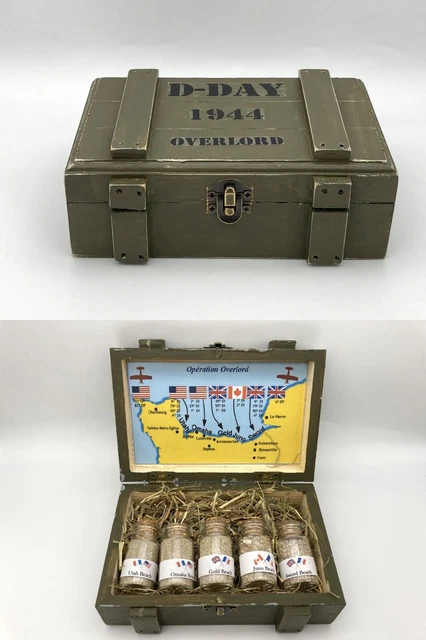D-DAY 1944 LANDING, Normandy, operation "Overlord" sand from the 5 ...