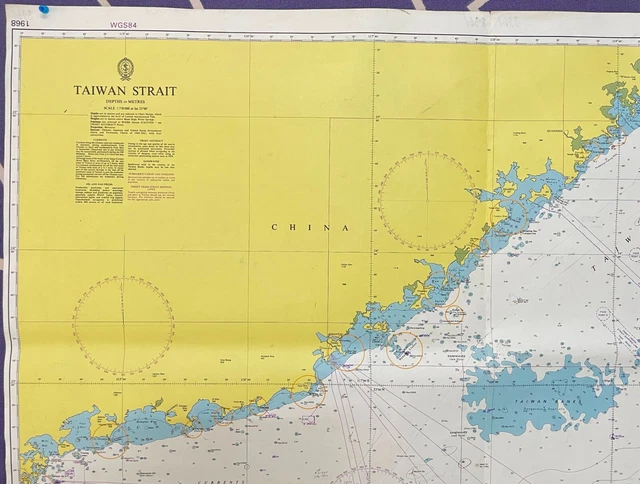 ADMIRALTY 1968 TAIWAN STRAIT Map Chart Maritime Genius Nautical Marine ...