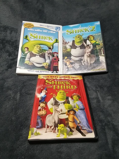 SHREK 1 - 3 DVD Lot of 3 DreamWorks Shrek 2 Shrek the Third £7.92 ...