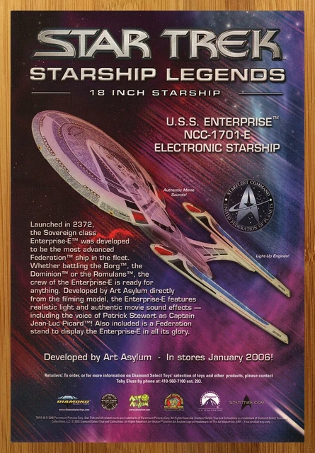 2006 STAR TREK Starship Legends USS Enterprise NCC-1701-E Print Ad ...