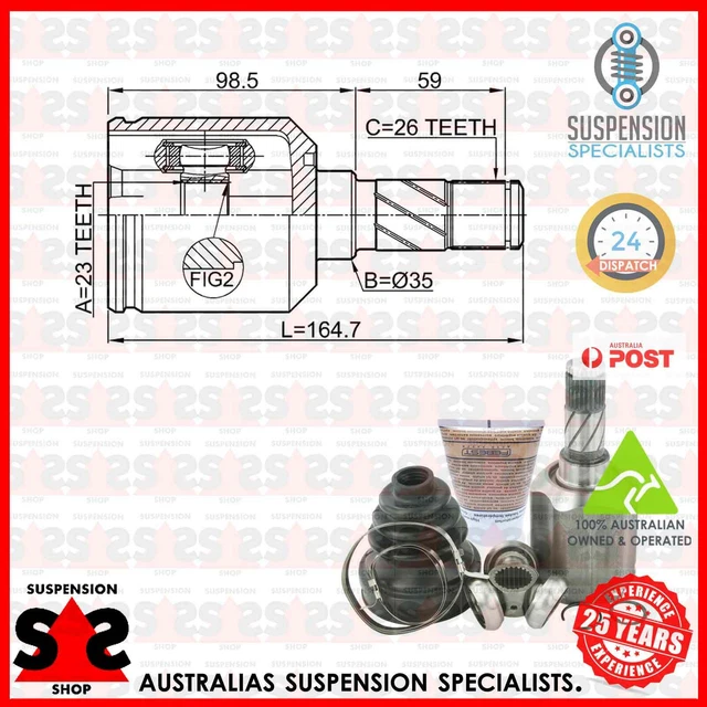 FRONT AXLE LEFT Joint Kit, Drive Shaft Suit MAZDA 626 2.0 626 V (GF) EUR 92,84 - PicClick FR