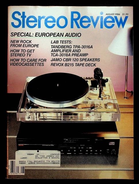VTG STEREO REVIEW Magazine August 1986 European Audio Tech Tandberg ...