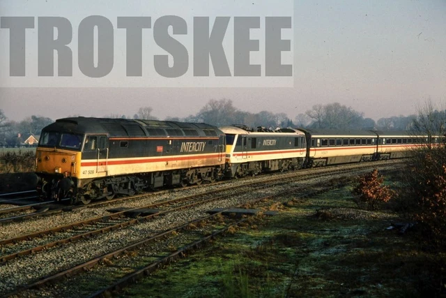 35MM SLIDE BR British Rail Diesel Loco Class 47 47509 Whiteacre 1992 Orig £4.98 - PicClick UK