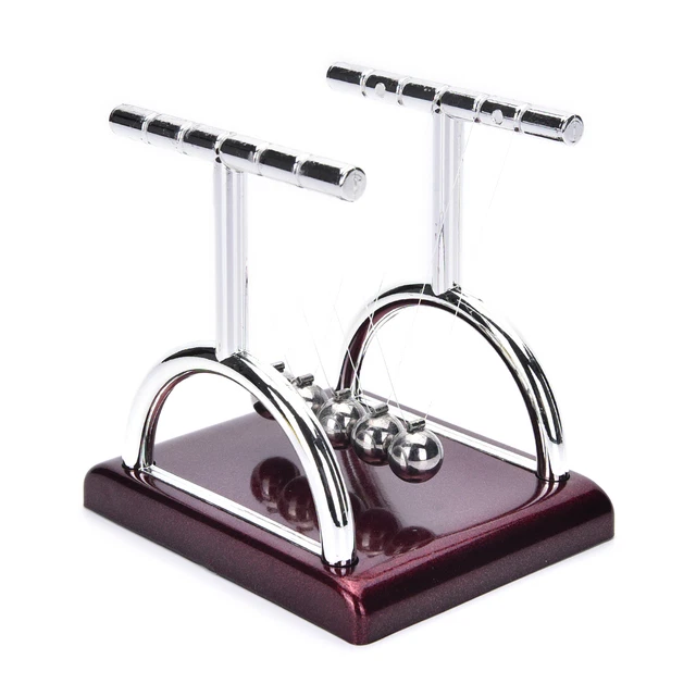 NEWTON'S CRADLE STEEL Balance Balls Physics Science Pendulum Desk Fun ...