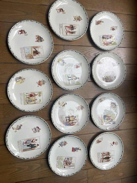 ´11 ASSIETTES PARLANTES publicitaires tapioca politique Vintage French ...