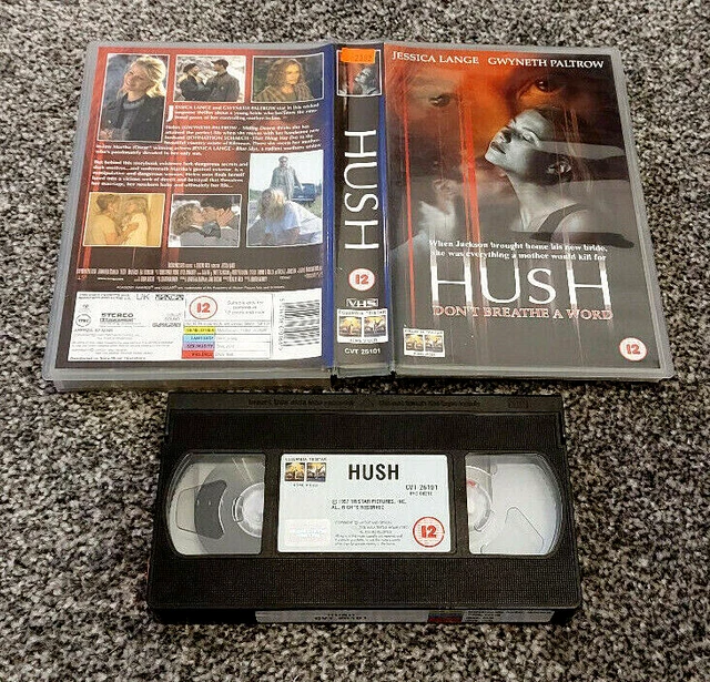 HUSH JESSICA LANGE Gwyneth Paltrow Big Box Ex Rental Pal Vhs Video £6. ...