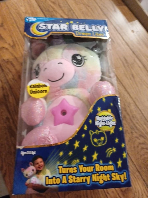 STAR BELLY DREAM Lites Rainbow Unicorn JML Soft Toy With Lights Teddy ...