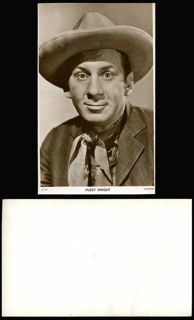 AMERICAN ACTOR FUZZY KNIGHT Film Television Star, Cowboy Old Real Photo ...