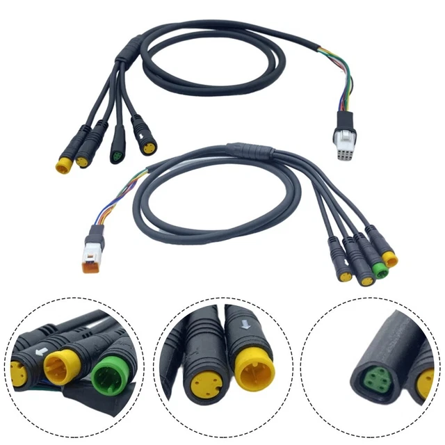 CÂBLE MOTEUR NOIR avec interface UART/CAN pour Bafang M400 G330 G510 M620 EBike EUR 36,20 ...