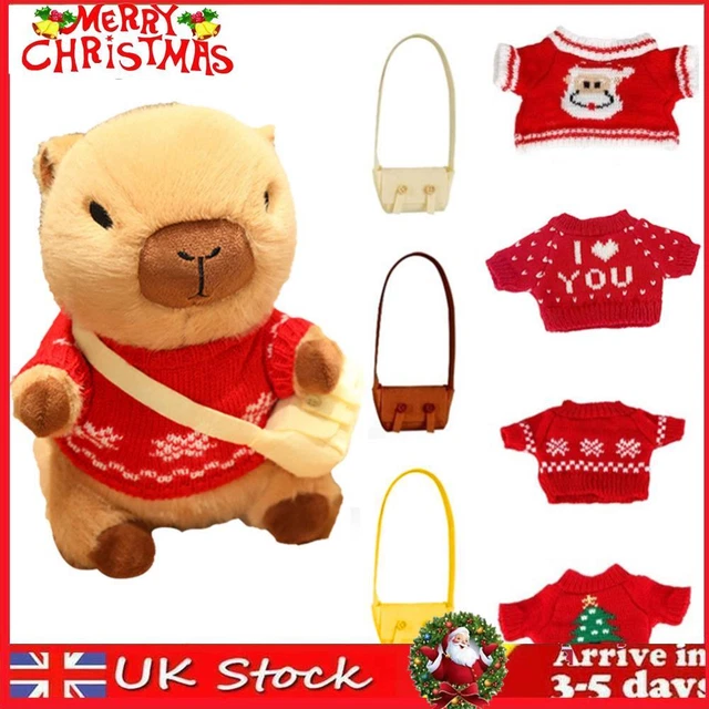 DIY CUTE CAPYBARA Plush with Clothes & Bag Capybara Stuffed Plushies ...