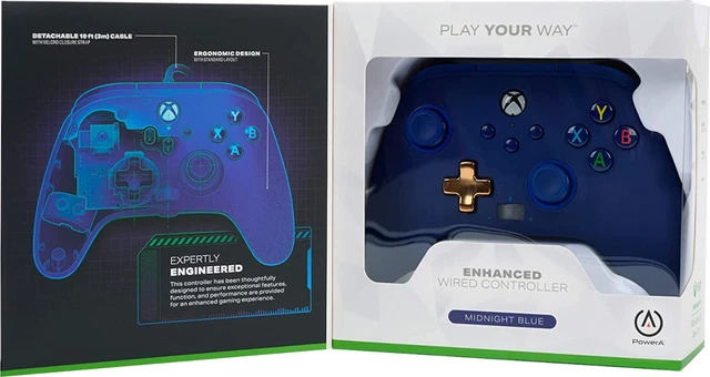 XBOX SERIES X Power A Enhanced Wired Controller Midnight Blue (xbone/pc ...