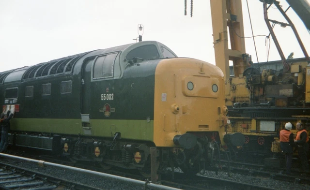35MM NEGATIVE BR British Railway Diesel Loco Class 55 Deltic 55002 at Crewe 1981 £3.99 - PicClick UK