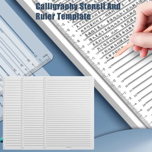 WRITING STRAIGHT LINE Calligraphy Stencil Calligraphy EUR 9,90 ...