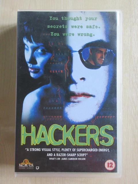 HACKERS VHS VIDEO Tape Cassette Reversible Cover Jonny Lee Miller ...