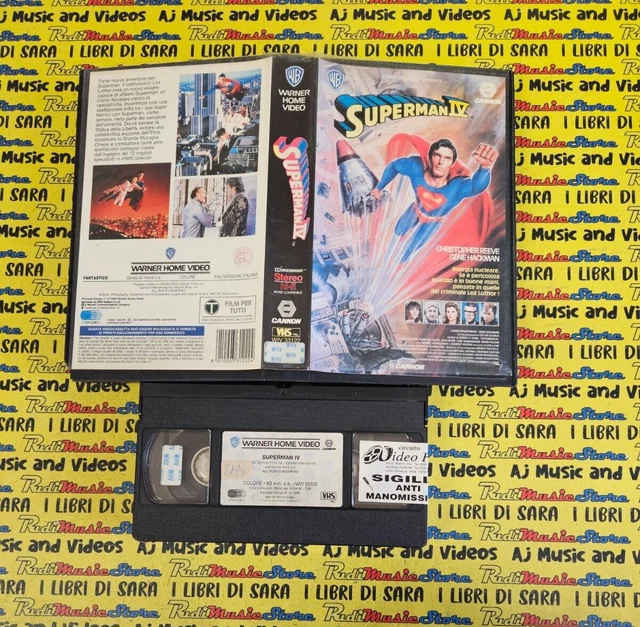 VHS SUPERMAN IV Christopher Reeve Gene Hackman 1990 CANNON WIV 33122 ...