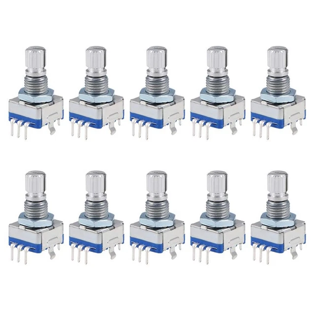 360 Degree Rotary Encoder Code Switch Digital Potentiometer Ec11 5 Pins