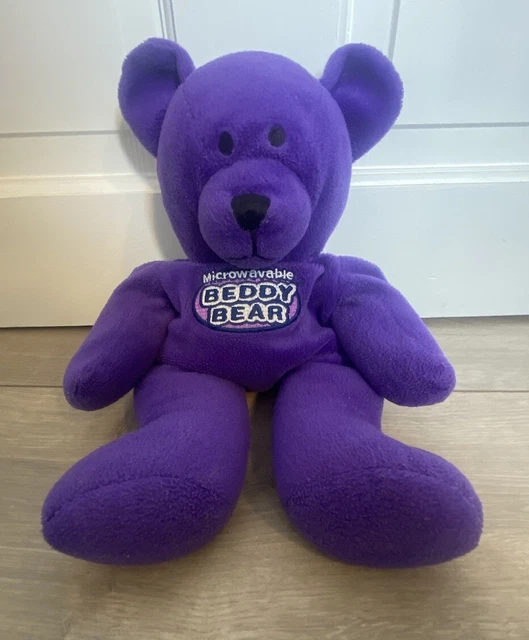BEDDY BEAR MICROWAVE Purple Teddy Bear Soft Toy Plush Comforter £7.99 ...
