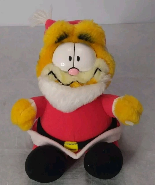 VINTAGE 1983 GARFIELD Sitting Santa McDonalds Christmas Plush Stuffy 7 ...