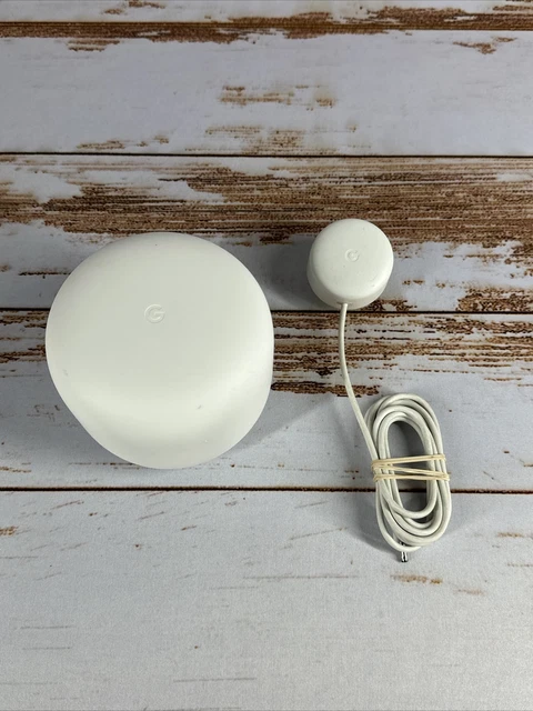 SNOW WHITE GOOGLE Nest WiFi H2D 2nd Gen Mesh AC2200 Router w/ Cable ...