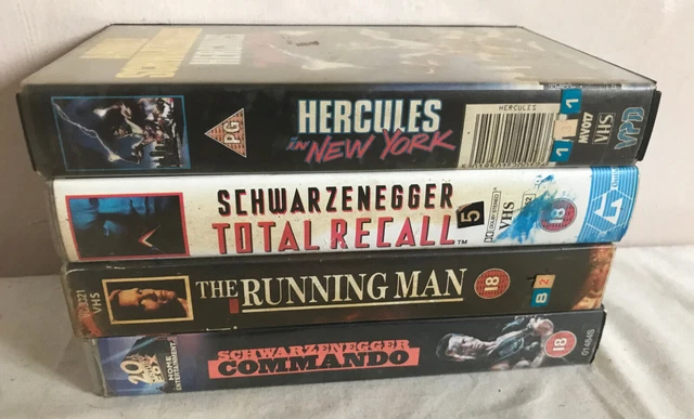 6 X ARNOLD Schwarzenegger VHS Bundle Predator 1 & 2, Hercules, Commando ...