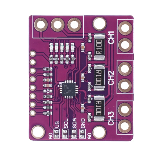 I2C INA3221 TRIPLE-CHANNEL Shunt Current Voltage Monitor Module Re ...