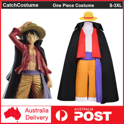 ONE PIECE MONKEY D Luffy Cosplay Costume with Hat Book Week Halloween ...