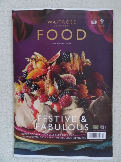 WAITROSE FOOD MAGAZINE Dec.2021: 32 CHRISTMAS RECIPES + CALENDAR (12 ...