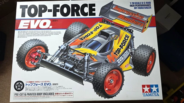 TAMIYA TOP-FORCE EVO. (2021) 1/10 4WD Electric Off-Road Buggy kit £325. ...