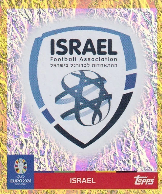 TOPPS UEFA EURO 2024 Sticker Swiss ISR 1 Israel Logo Gold Parallel EUR ...
