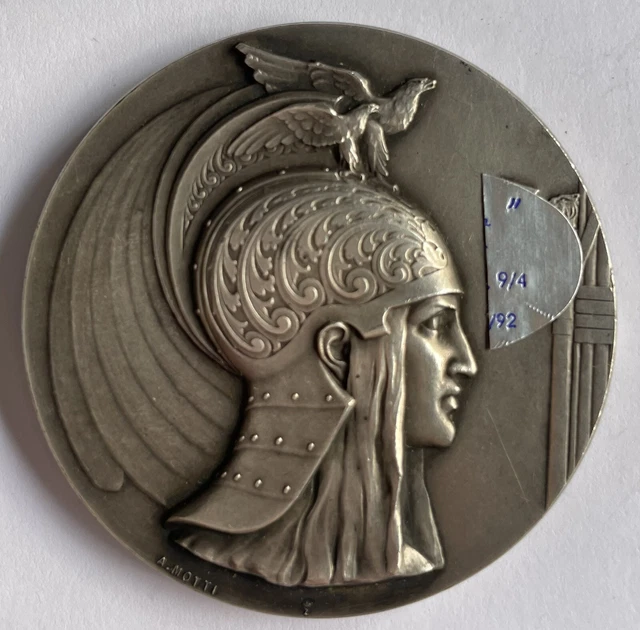 MEDAGLIONE MEDAGLIA VENTENNIO Regia Zecca A. Motti Scultore Alessandria ...