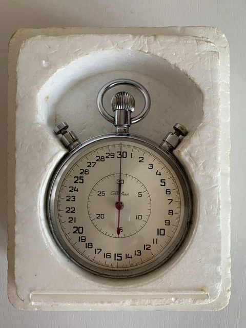SLAVA SOVIET RUSSIAN Stopwatch military split second chronograph stop ...