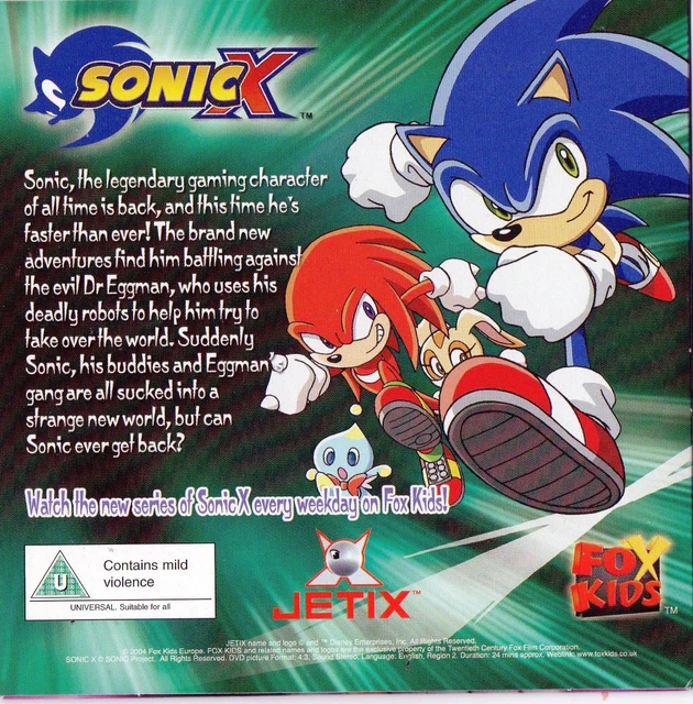 SONIC THE HEDGEHOG - SONIC X : Children's Promo DVD Fox Kids £4.89 ...