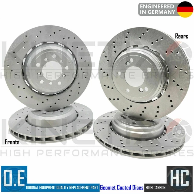 FOR BMW 1M E82 M3 E90 E92 E93 Front Rear Left & Right Drilled Brake ...