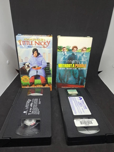 LITTLE NICKY & Without A Paddle Vhs Bundle 90s Nostalgia Comedy Sandler ...