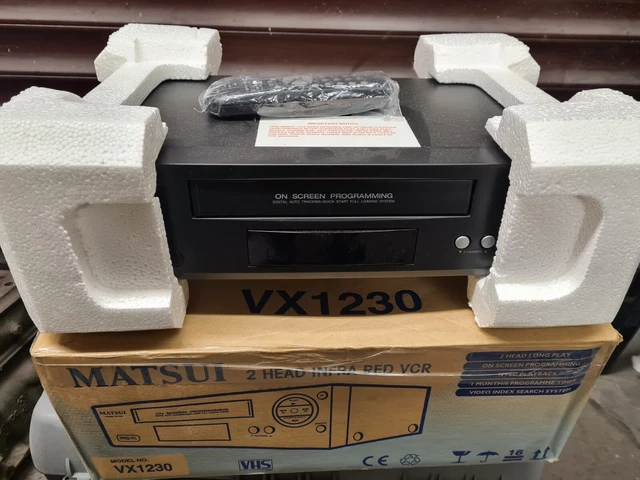 MATSUI VX-1230 BLACK VHS Video Player Recorder VCR, Long Play ...